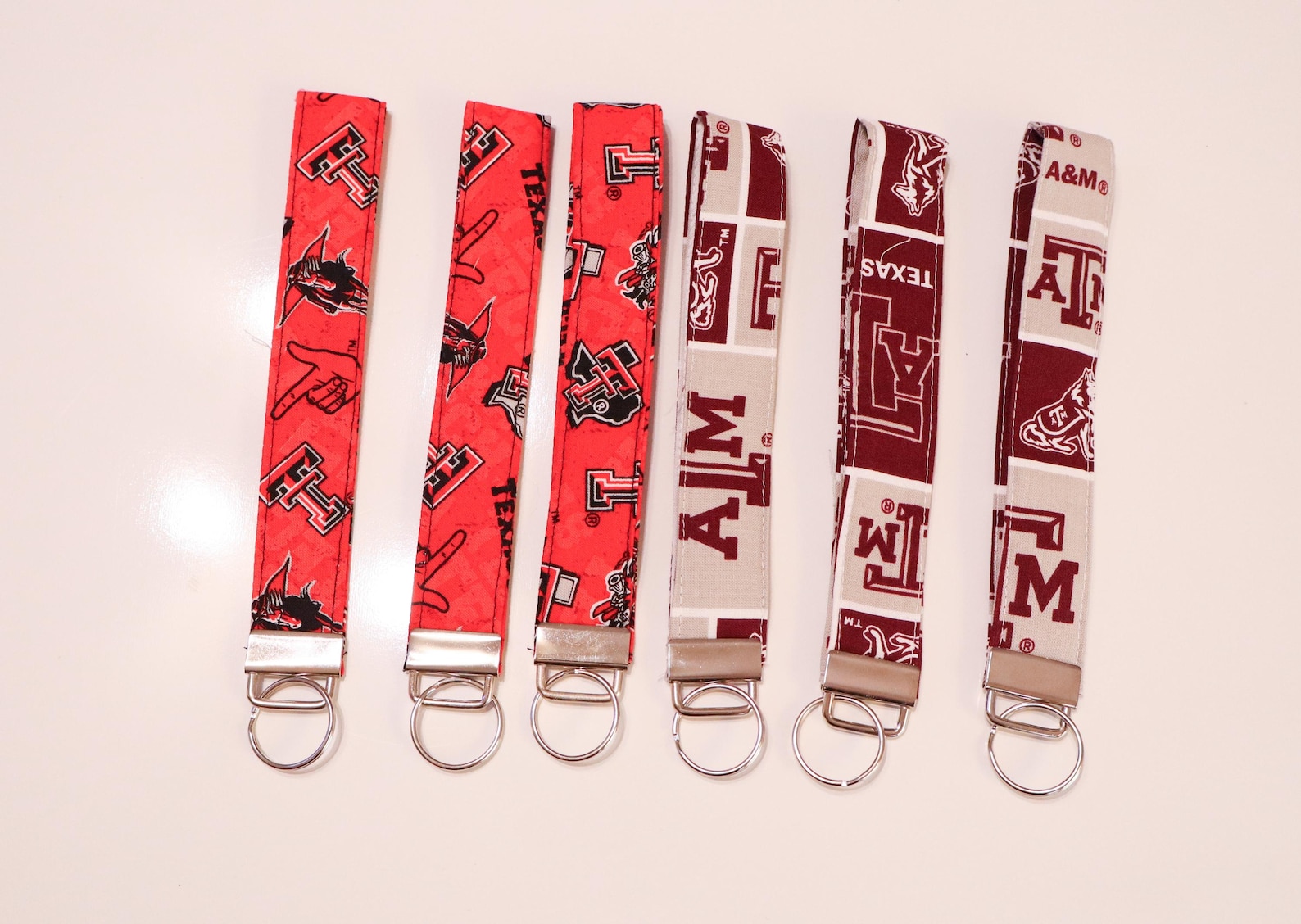 COLLEGE Texas Tech and TEXAS A&M for Keys | Wrist Key Chain | Car Key ...