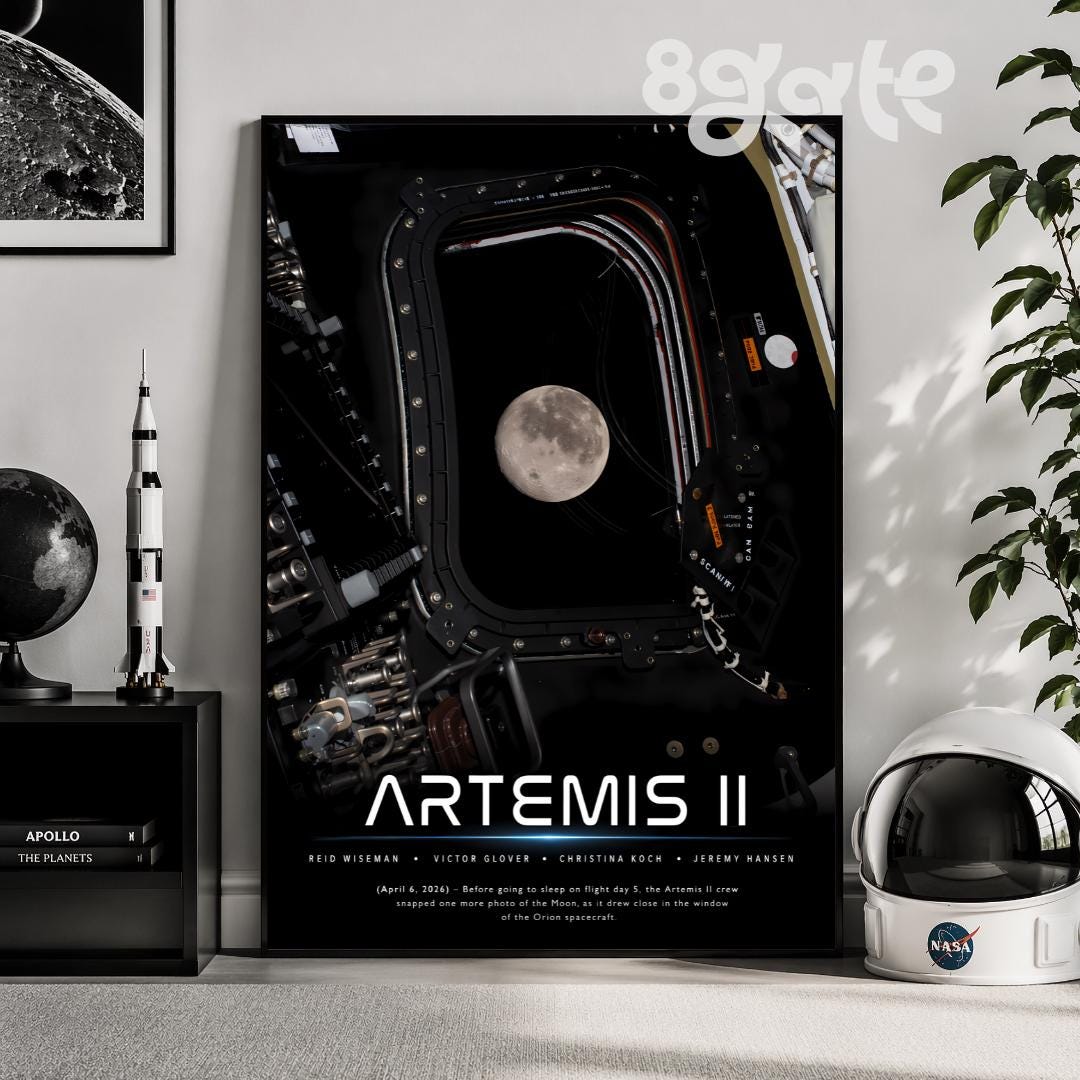 Artemis II Moon Day 6 Mission poster en téléchargement numérique ...