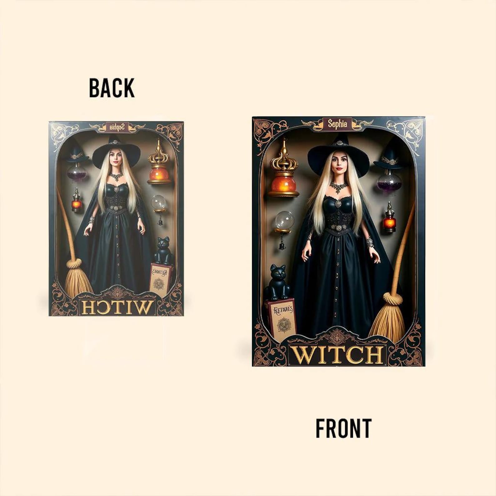 Magical Witch Personalized Witch Acrylic Plaque, Gothic Witch Room ...