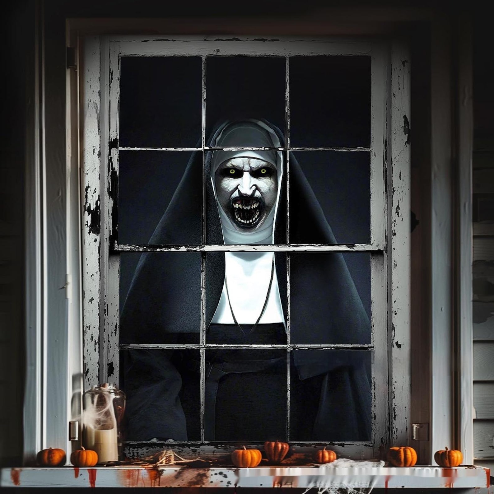 3D Halloween Window Cover - Etsy