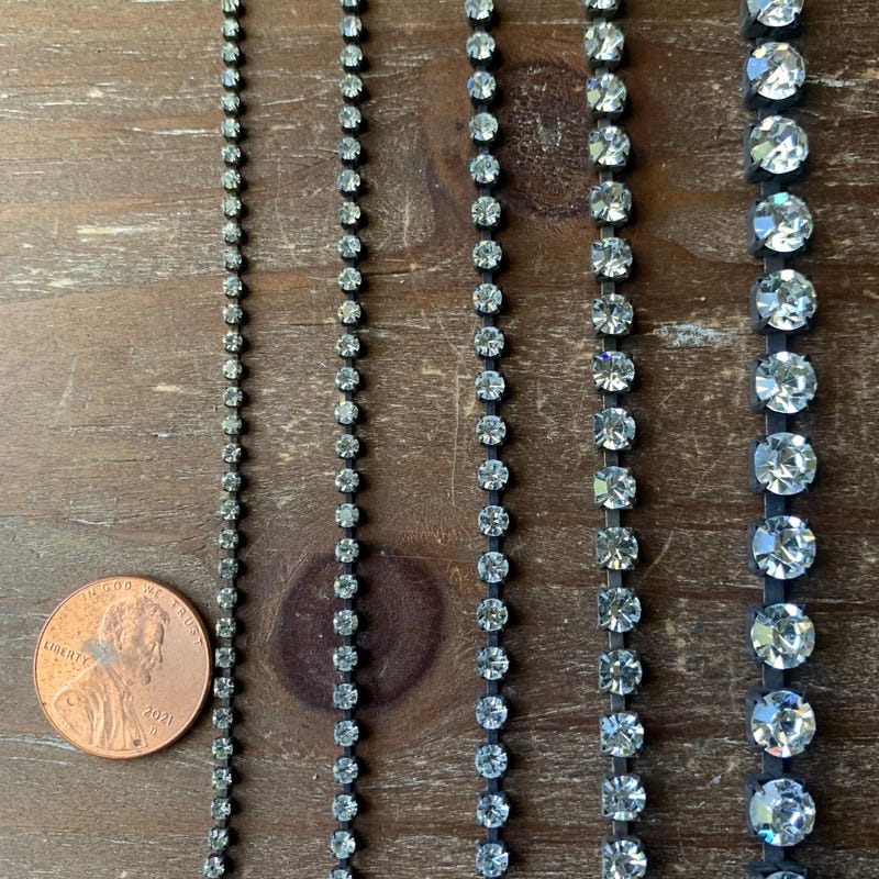 Rhinestone Cup Chain - Etsy