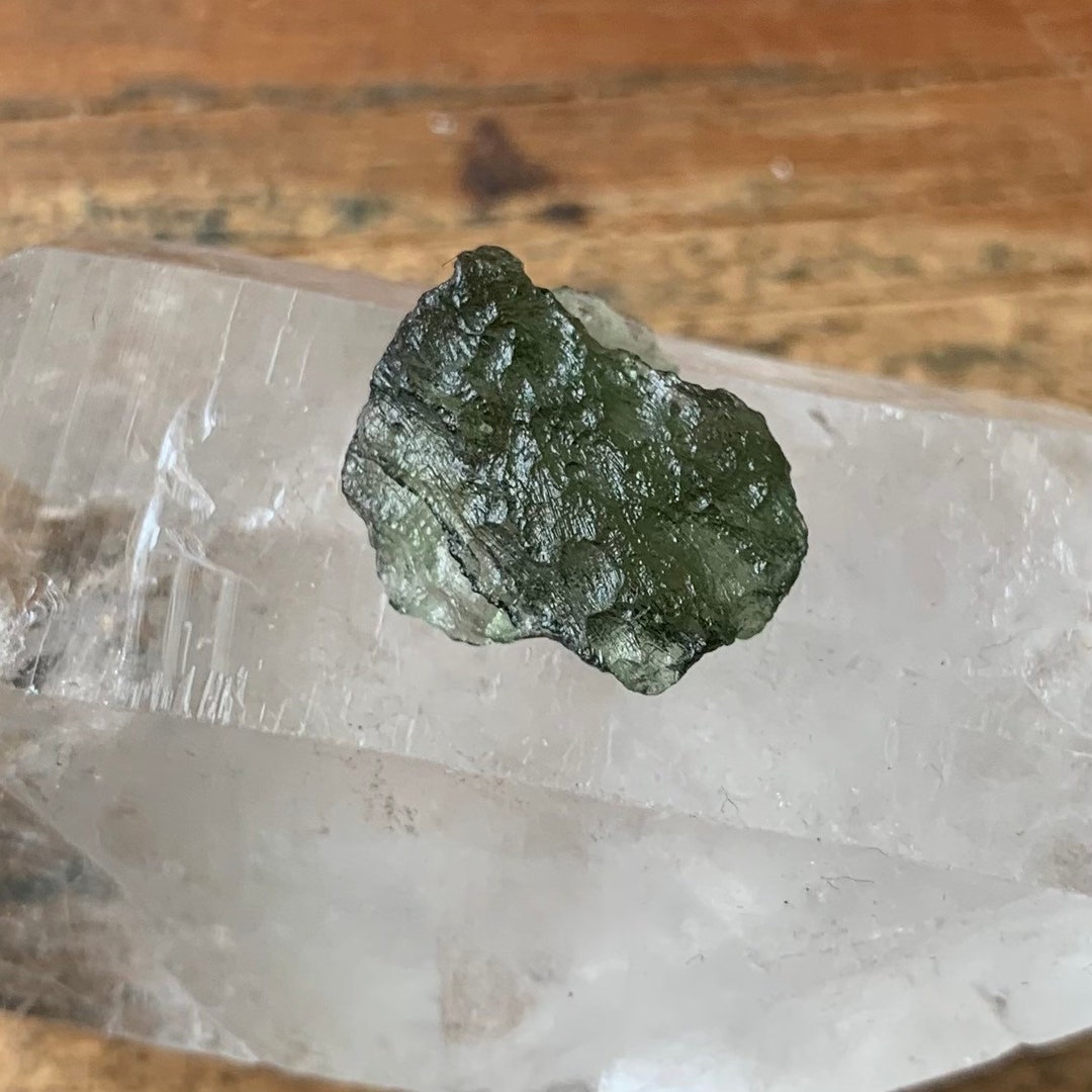 Moldavite Rare Authentic Tektite Small Specimen .97g - Etsy