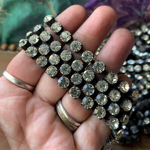 Large Rhinestone Chain Aged Patina 6mm Crystals 3 Feet - Etsy