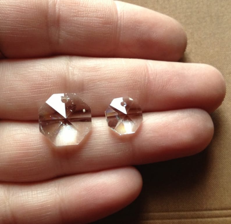 Small Chandelier Crystals Lot of 10 One Hole 10mm - Etsy