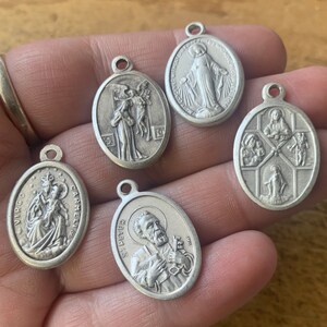 Catholic Religious Medals Lot of 5 Pewter Made in Italy - Etsy