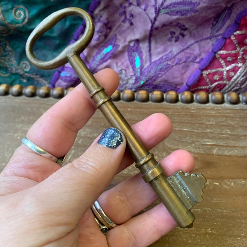 Brass Skeleton Key - Etsy