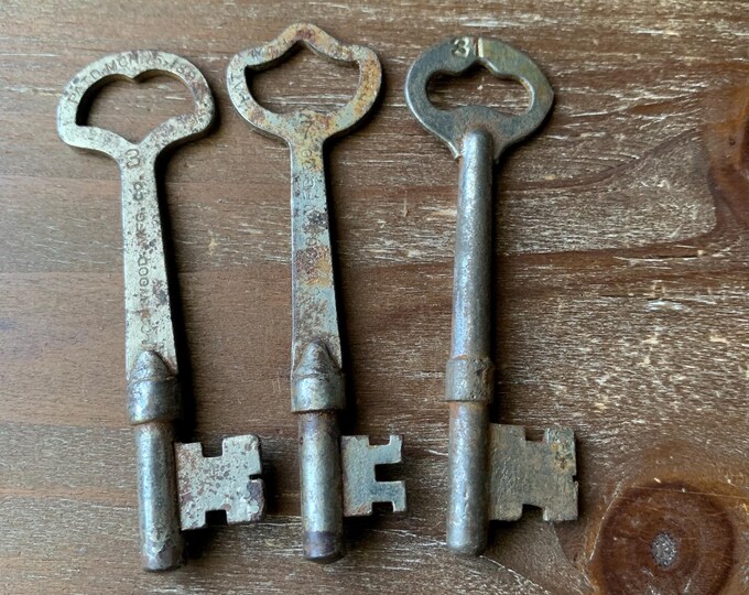 3 Real Skeleton Keys From 1800s/ Early 1900s Lot of 3 Pieces - Etsy