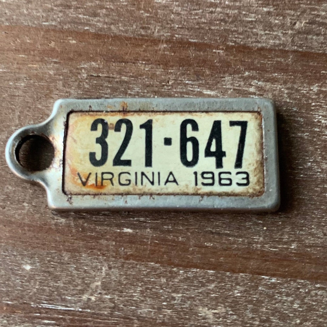 Vintage Miniature License Plate Charm PA DAV Tag Virginia 1963 - Etsy