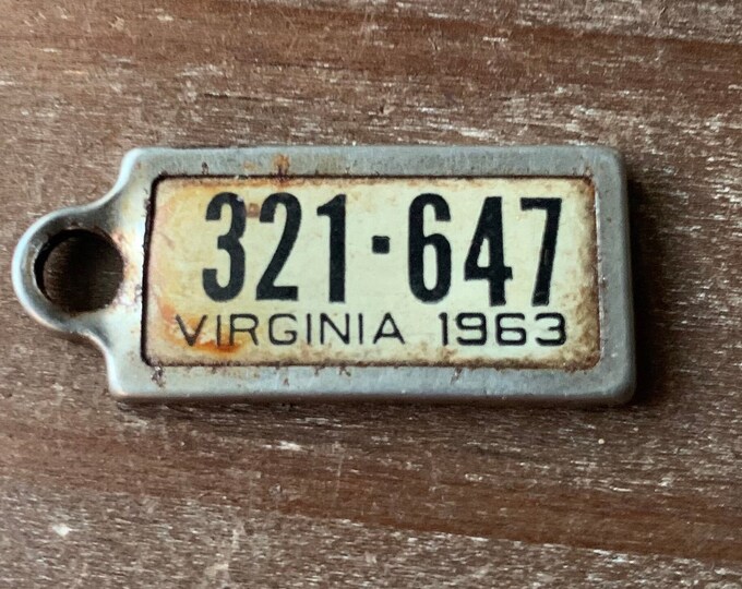Vintage Miniature License Plate Charm PA DAV Tag Virginia 1963 - Etsy