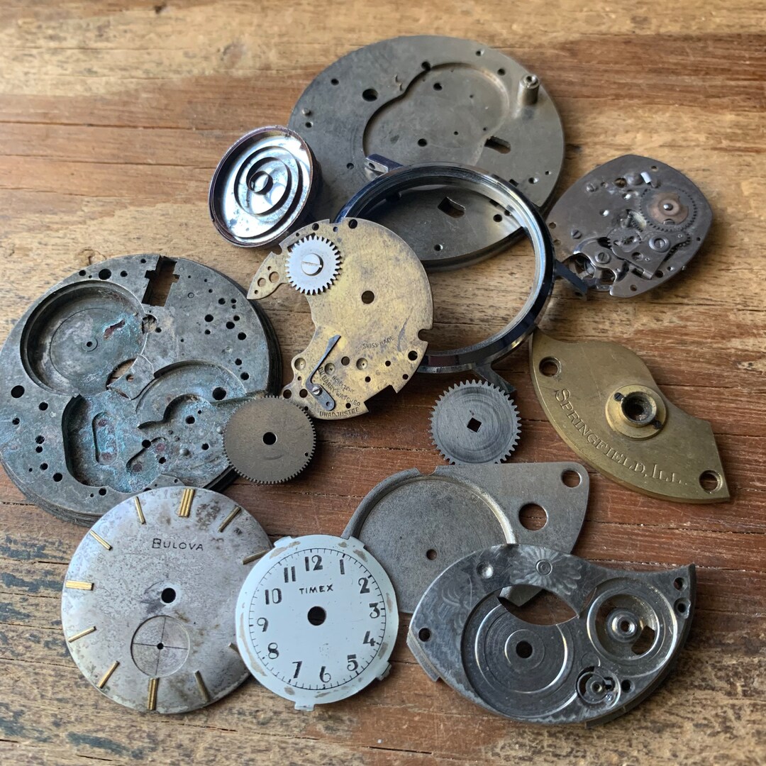 Vintage Watch Part Lot of 13 Pieces Pocket Watch Steampunk - Etsy