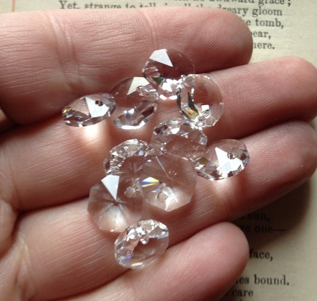 Small Chandelier Crystals Lot of 10 One Hole 10mm - Etsy