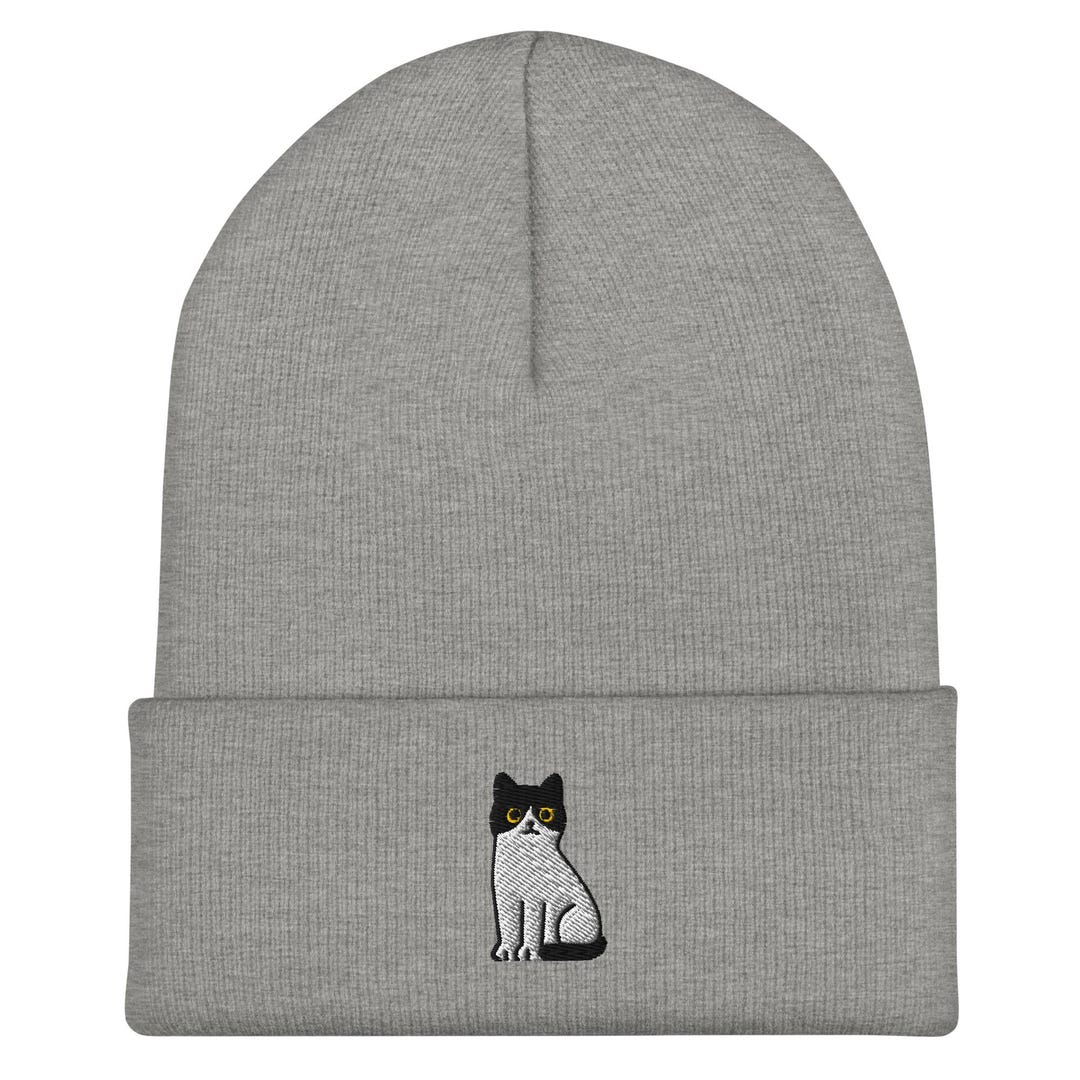 Furlova™: Custom Embroidered Cat Hat, Cozy Beanie With Pet Portrait ...