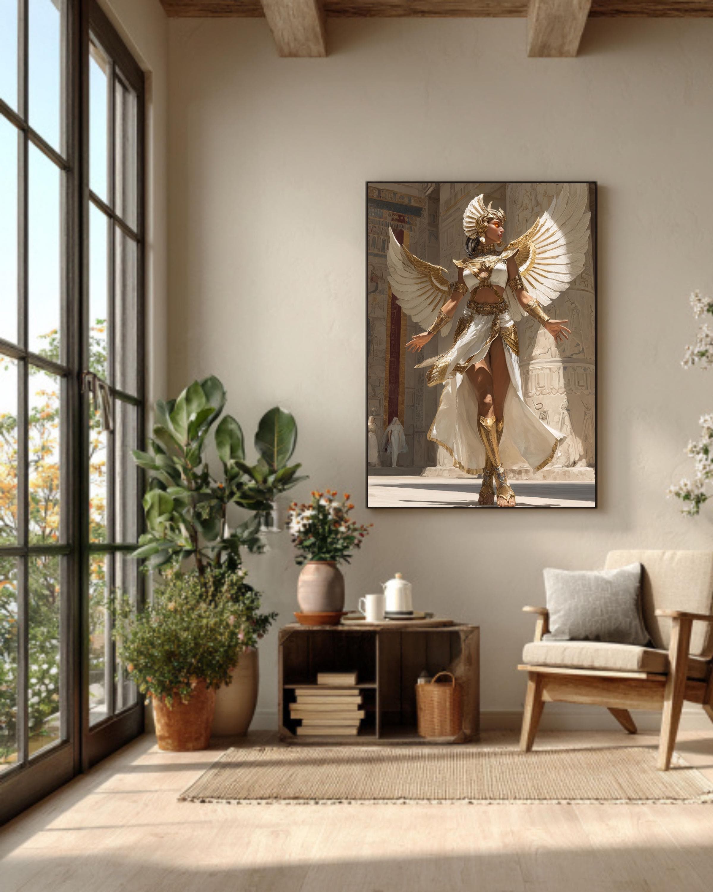 Egyptian Goddess Temple Print: Photorealistic Mythology Art - Poster ...