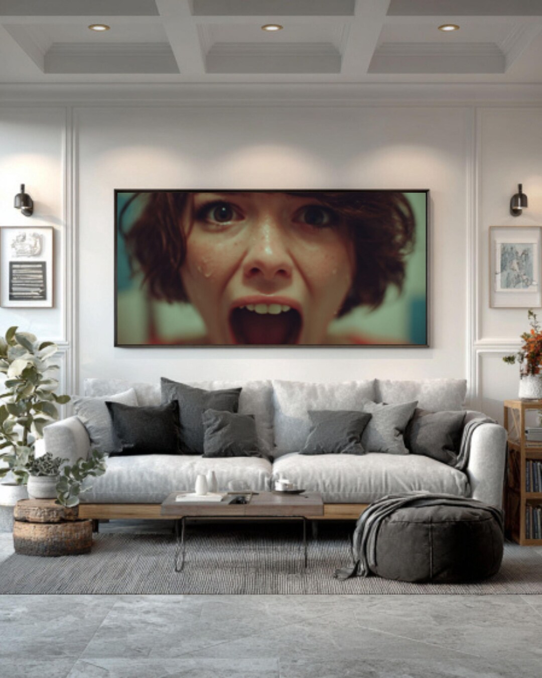 Cinematic Screaming Woman Canvas Print – Paul Thomas Anderson Style - Etsy