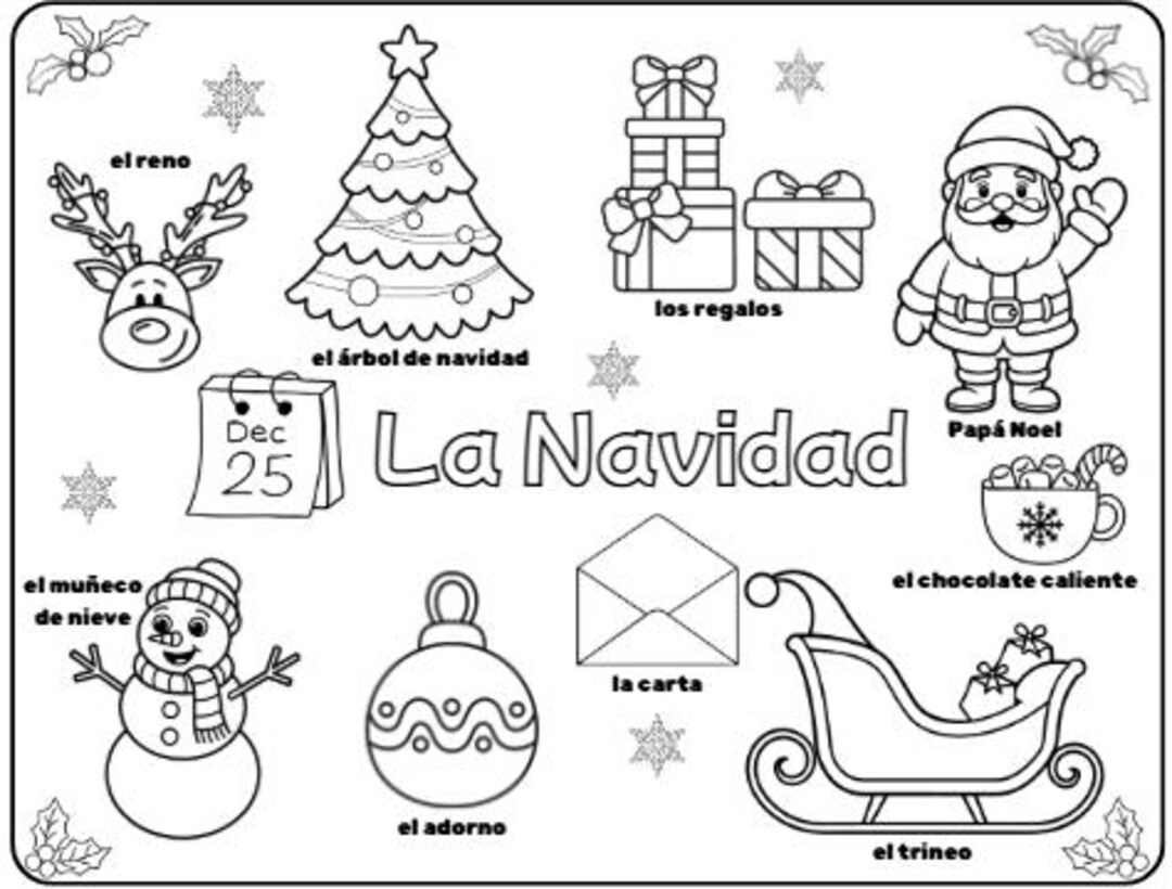 Feliz Navidad Pack • Spanish Holiday Activities • Grafismo • Vocabulary ...