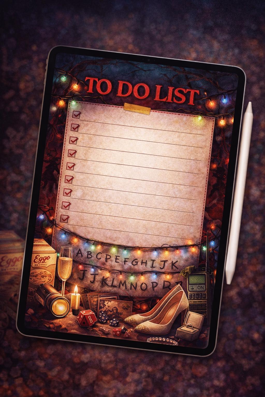 Retro Aesthetic to Do List | Dark Cozy Planner Page | Digital To-do ...