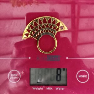 Brass Ring Unusual Ring Triangle Ring Unique Ring Big - Etsy