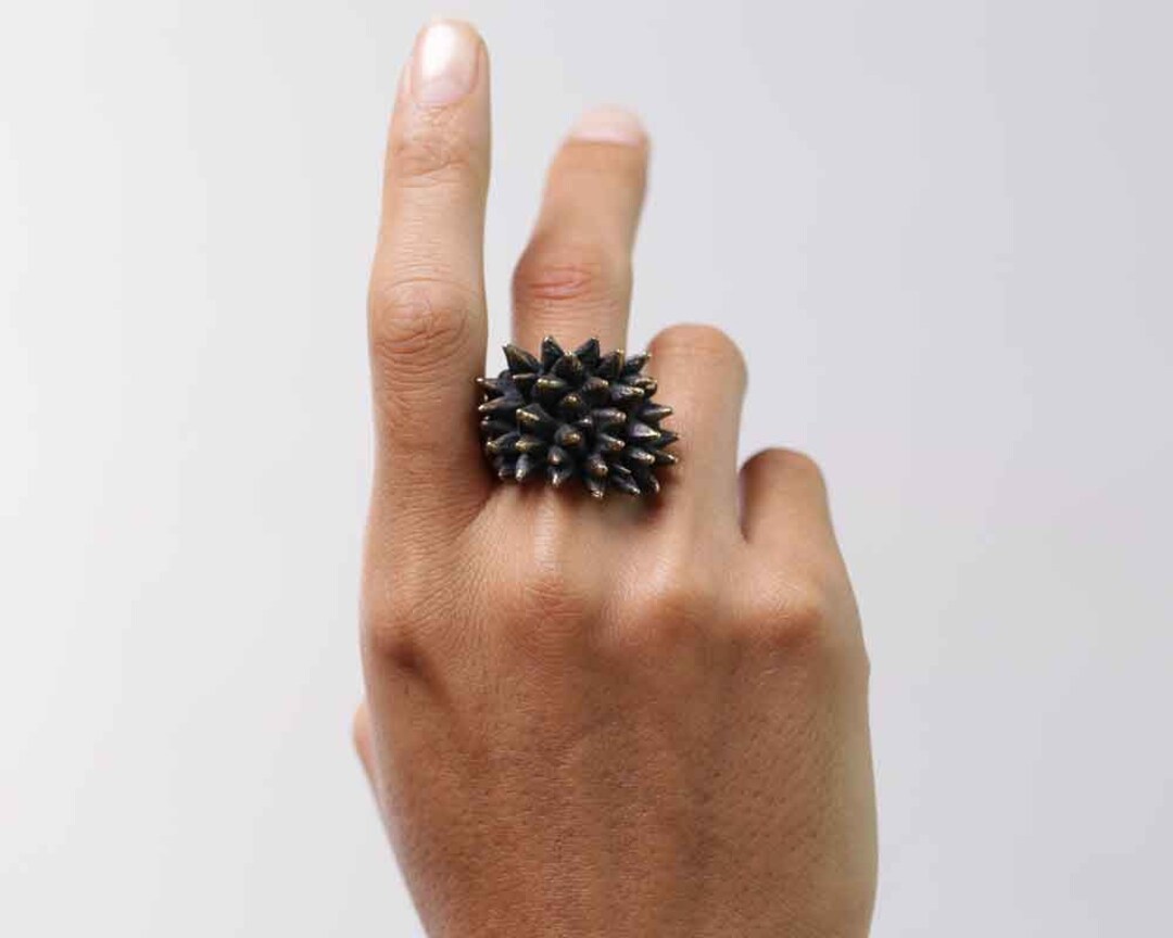 Spike Ring, Spike Jewelry, Gold Spike, Brass Ring, Gold Spike Ring ...