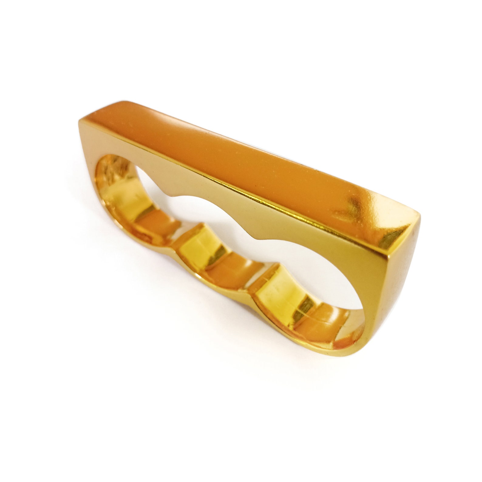 Gold Multifinger Ring Minimal Ring Gold 3 Finger Ring | Etsy