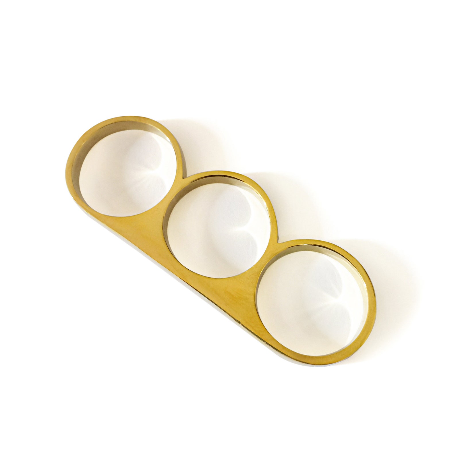 Gold Multifinger Ring Minimal Ring Gold 3 Finger Ring Gold | Etsy