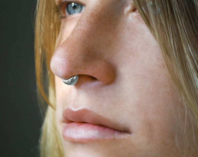 Snug Septum 18G Customizable Clicker, Thick Septum Nose Ring, Sterling ...