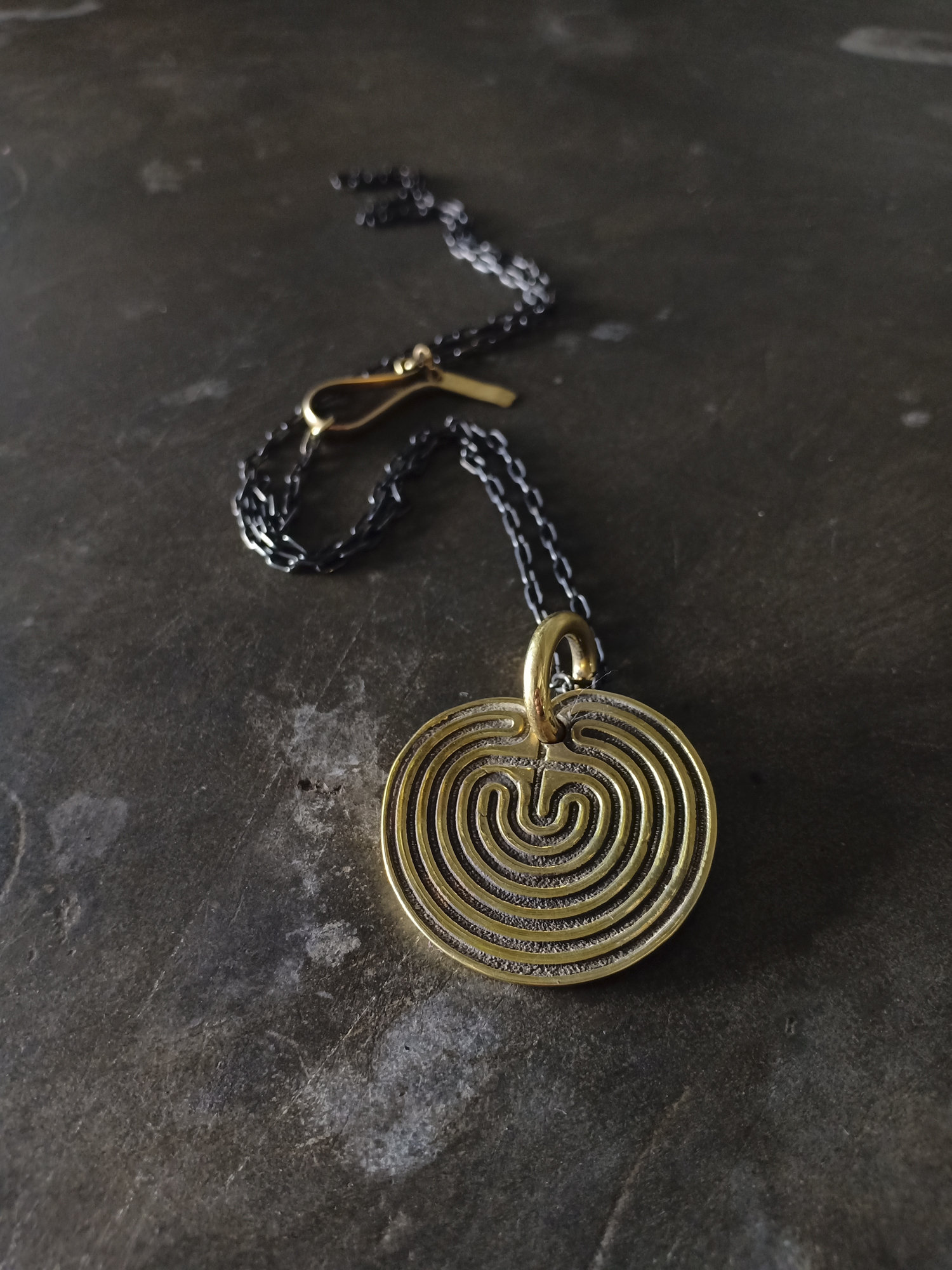 Labyrinth Labyrinth Pendant Mystical Jewelry Witchy | Etsy