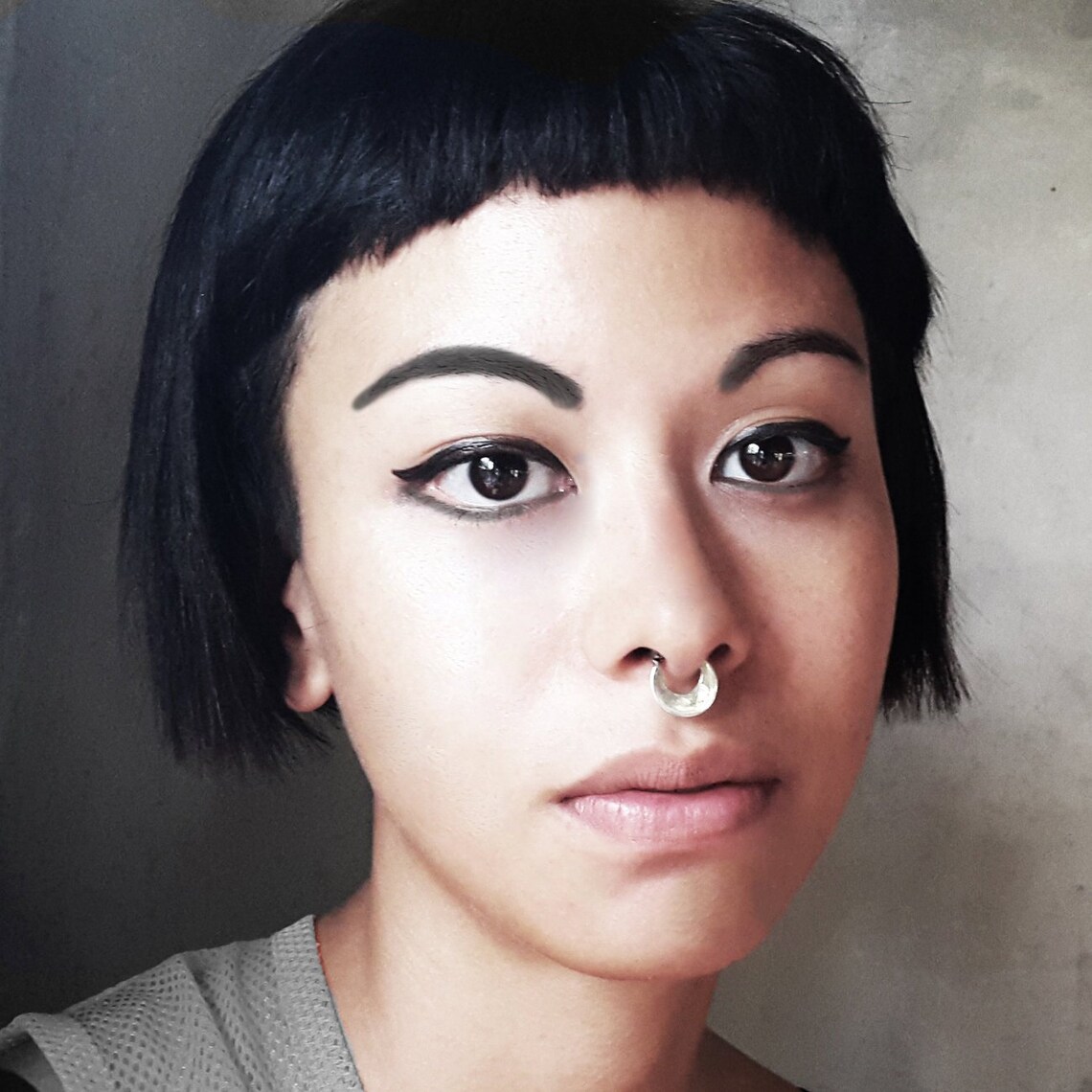 Septum Clicker Septum Crescent Bold Setpum Ring Moon Septum - Etsy