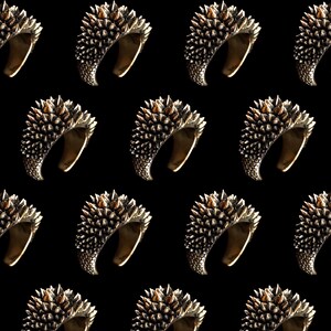 Spike Cuff, Gold Spike Cuff, Chunky Metal Cuff, Punk Spike Jewelry ...