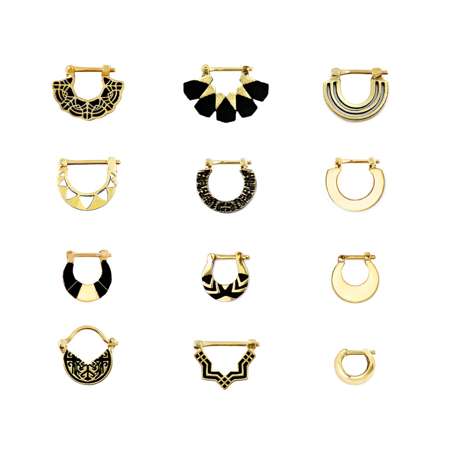 Gold Septum Clicker Septum Jewelry Septum Ring Triangle Nose - Etsy