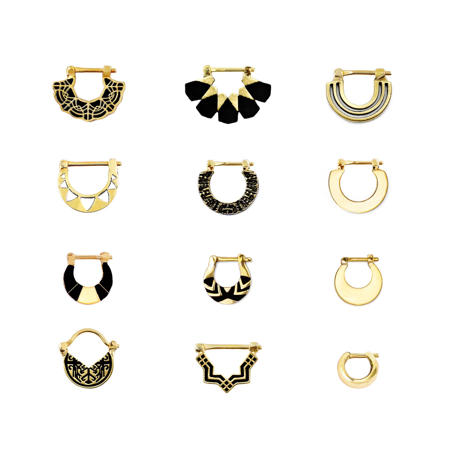 Gold Septum Clicker Septum Jewelry Septum Ring Triangle Nose - Etsy