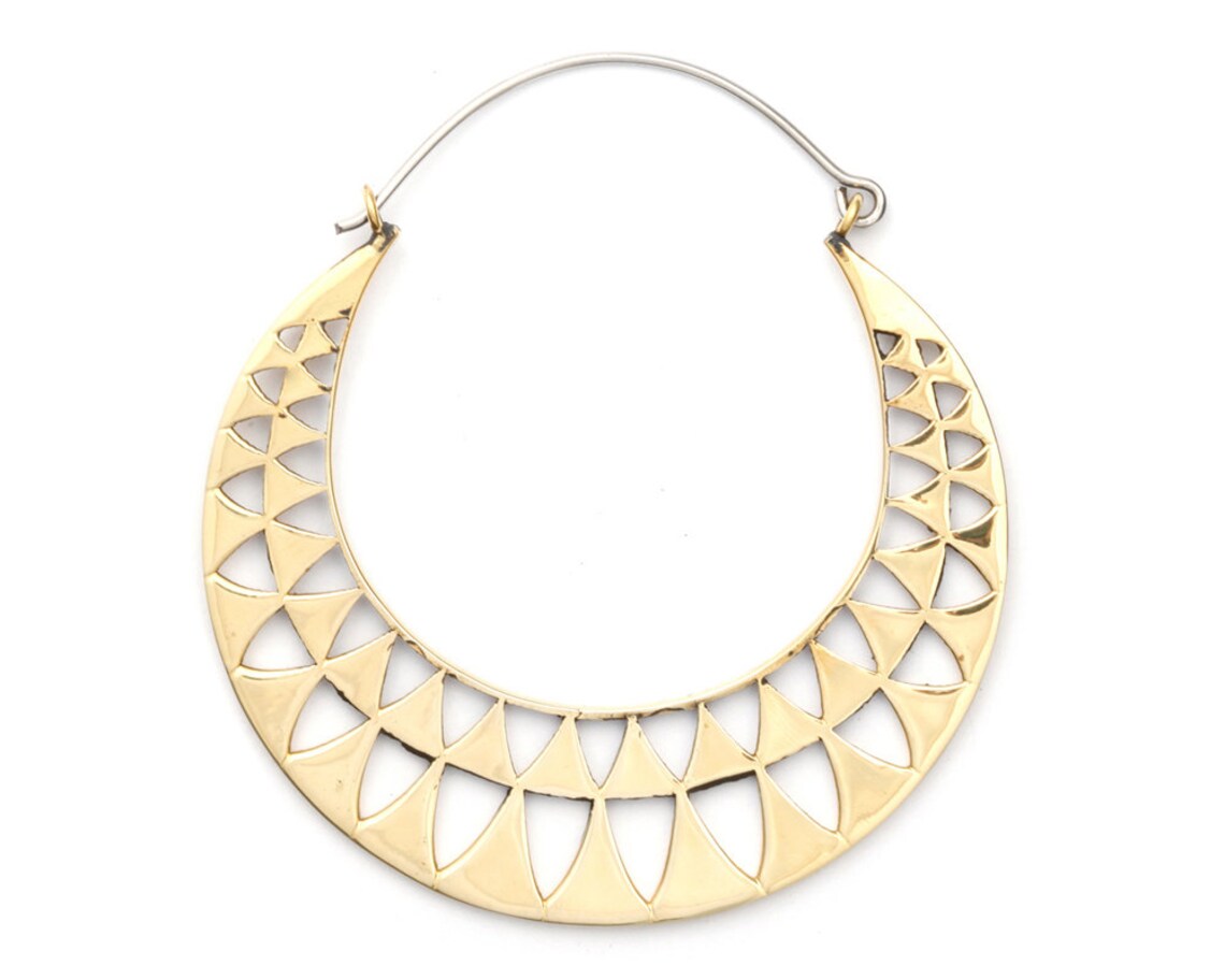 Geometric Earrings Triangle Earrings Triangle Hoop Earrings - Etsy