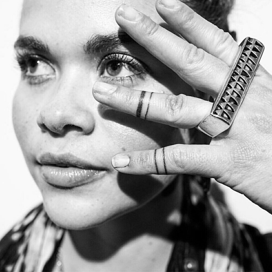 Silver Multifinger Ring Geometric Ring 3 Finger Ring | Etsy