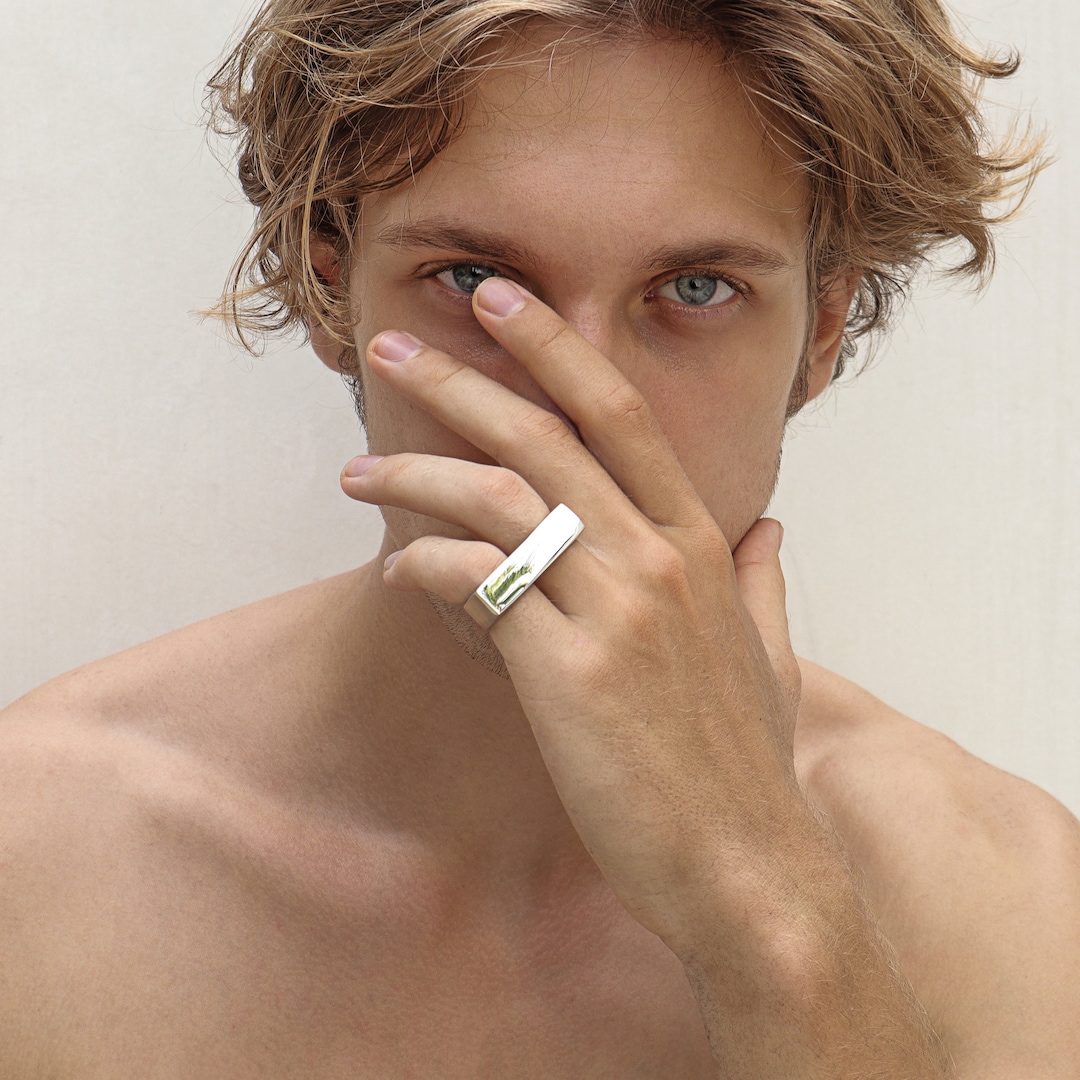 2 Finger Ring Wide Silver, Two Finger Ring, Multifinger Ring, Sterling ...