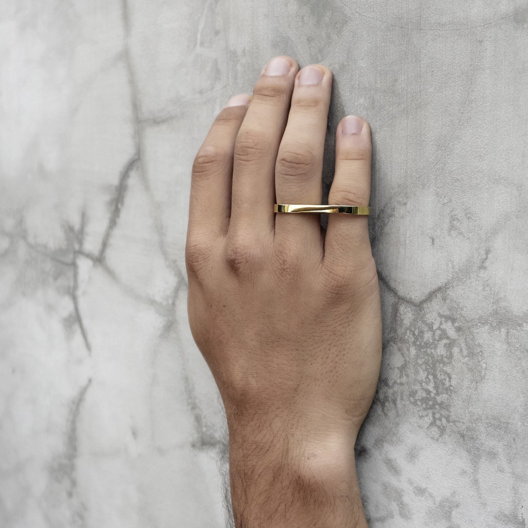 Mens Ring, Mens Jewelry, Mens Multifinger Ring, Mens Gold Ring, Double ...