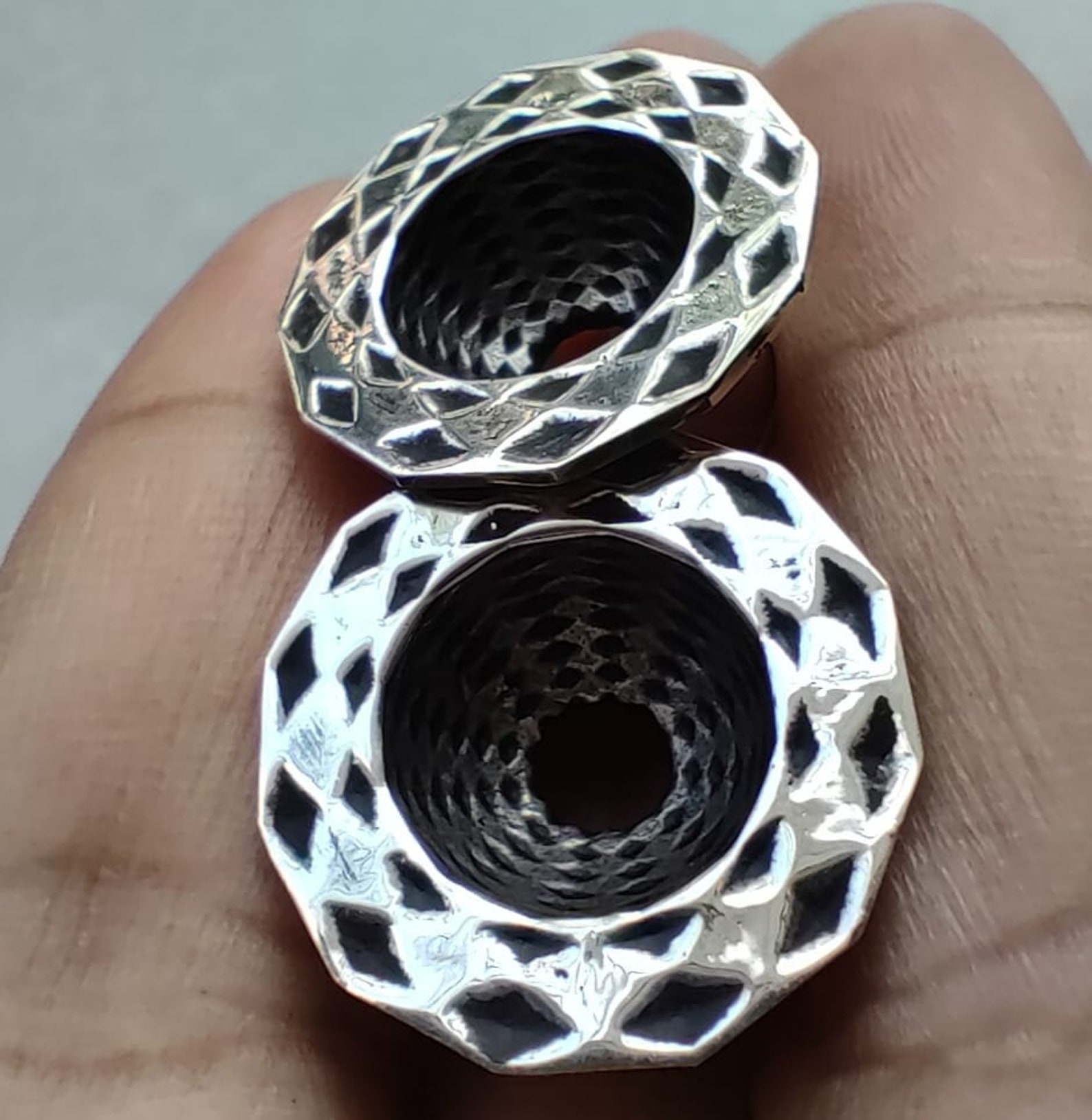 Dome Tunnels, Sterling Silver Plugs, Stretched Lobes, Gauged Body ...