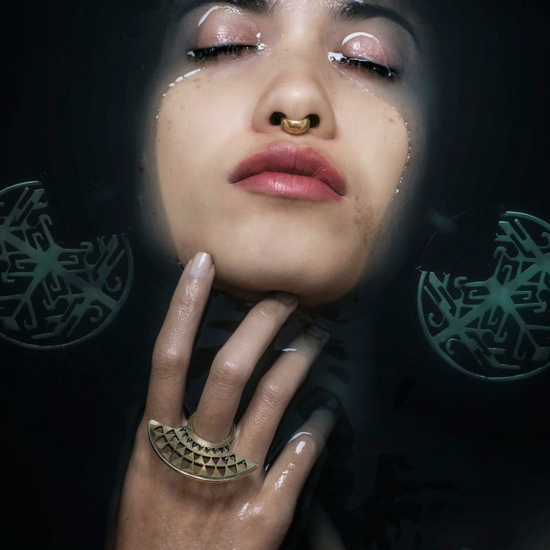 Gold Septum Clicker, Gold Septum Ring, Septum Jewelry, Thick Septum ...