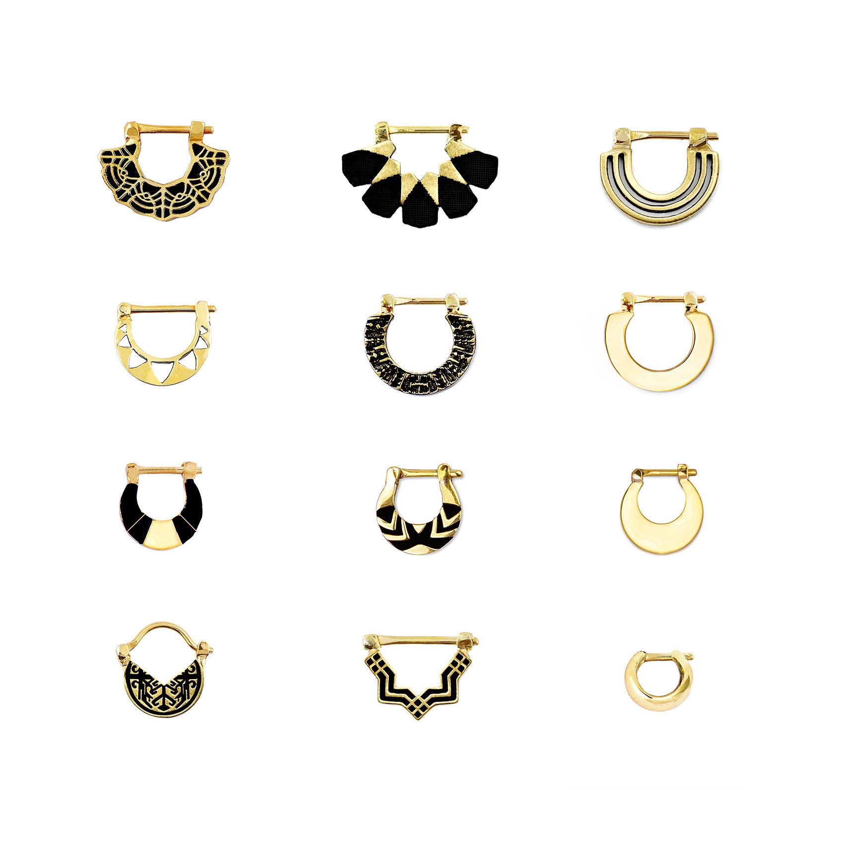 Gold Septum Jewelry Gold Nose Ring Lace Septum Ring Septum | Etsy