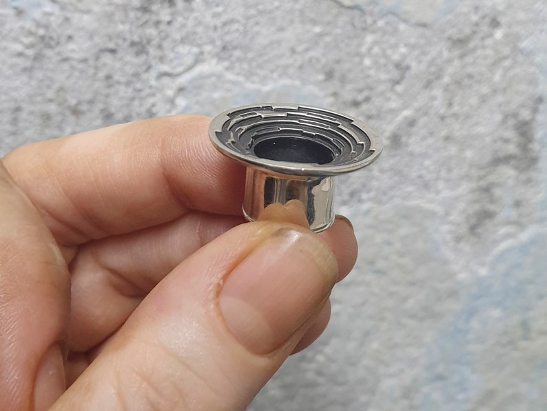 Step Tunnels Sterling Silver Plugs Stretched Lobes | Etsy