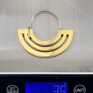 Geometric Earrings, Gold Hoops, Hoop Earrings, Brass Earrings, Boho Jewelry, Statement Earrings ...