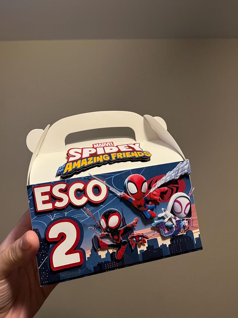 Spidey and Friends Party Favor Boxes - Etsy