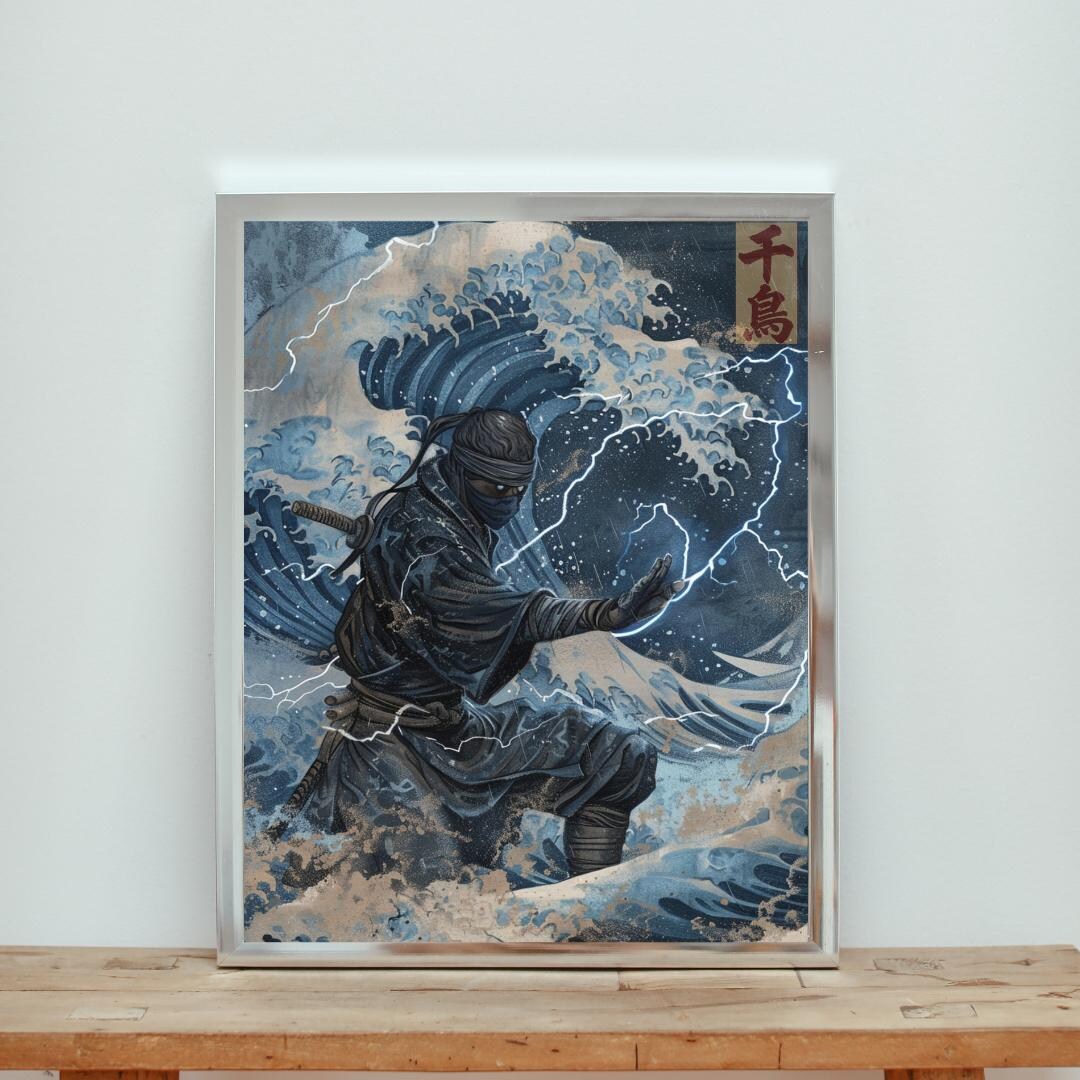 Ninja Jutsu Ukiyo-e Set – Rasengan, Fire Dragon Flame Bullet, Chidori ...