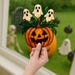 Halloween Ghost Pumpkin Acrylic Suncatcher, Spooky Jack-o’-lantern ...