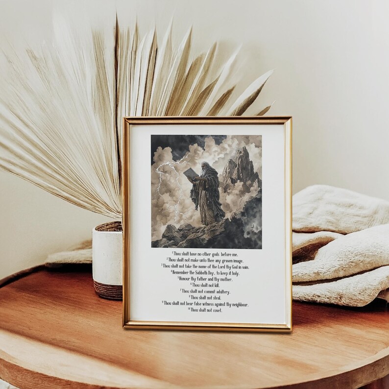 Los Diez Mandamientos imprimibles, póster de los 10 mandamientos ...