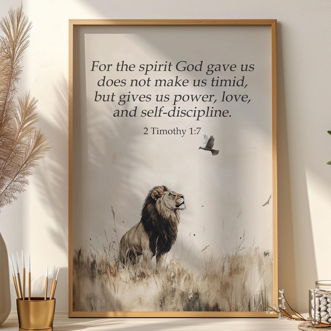 2 Timothy 1:7 Bible Verse Print, for the Spirit God Gave Us Does Not ...