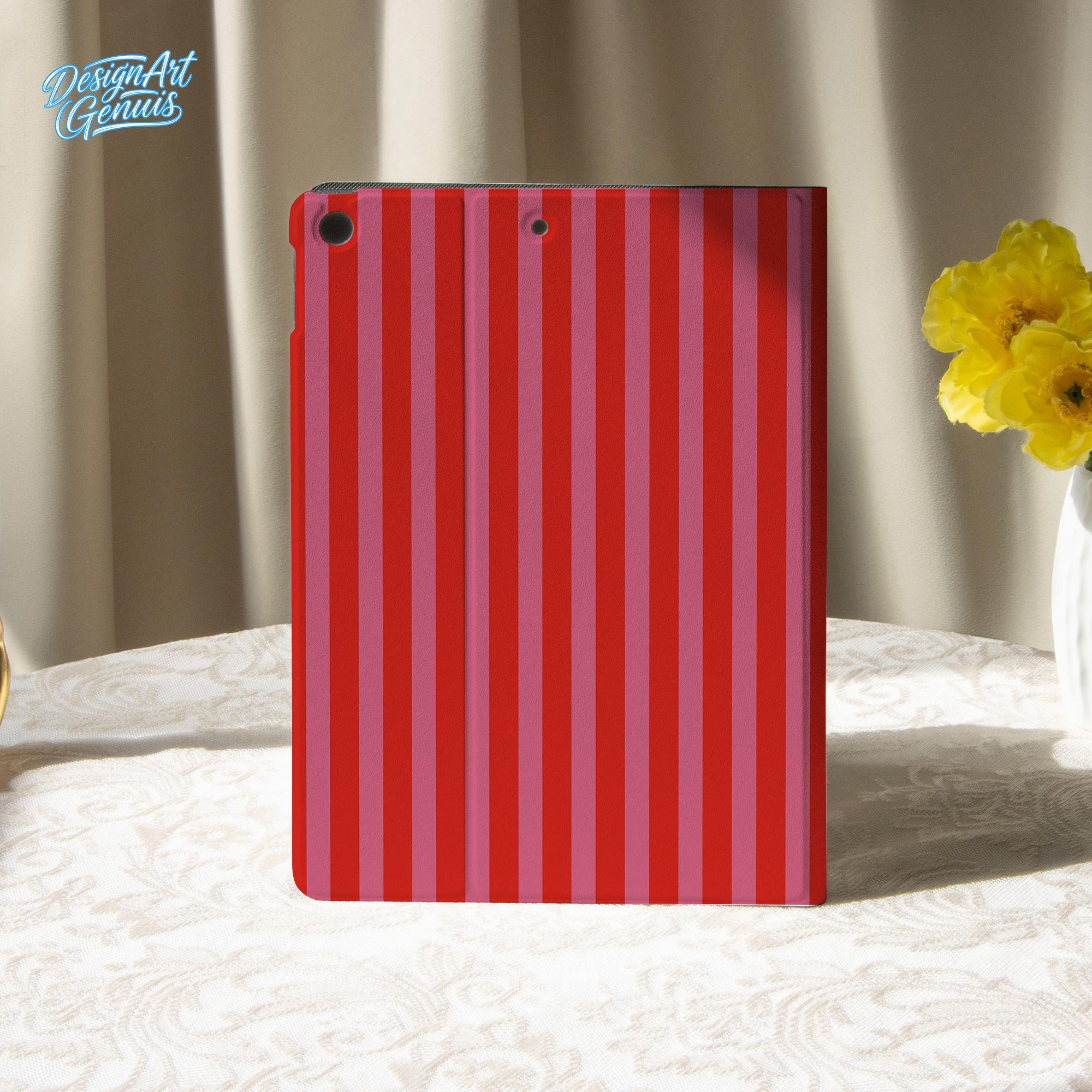 Red Stripe iPad Case, iPad 2025 11/10th Case, 2025 iPad Air 7/6/5/4 ...