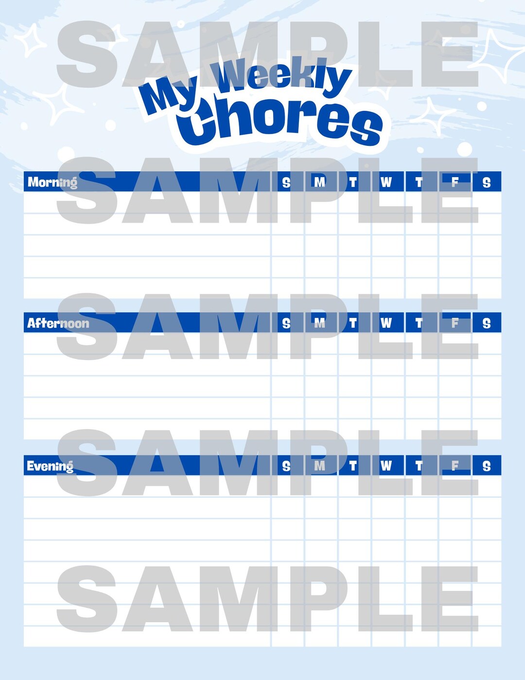 Printable Kids Chore Chart Bundle: Allowance Tracker & Reward System ...