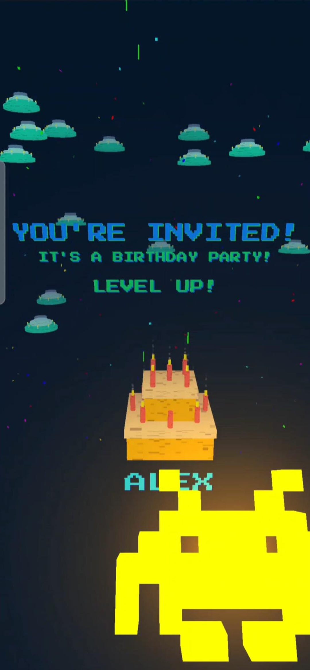 Digital Invitation Card, Pixel Style. - Etsy
