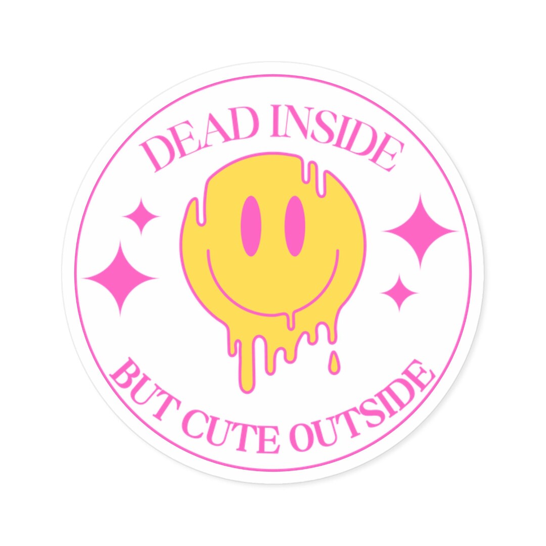 Cute but Dead Inside Stickers, Aesthetic Laptop Decals, Vinyl Stickers ...
