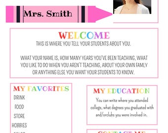 Meet the Teacher | Digital Download | Teacher Introduction | Instant ...