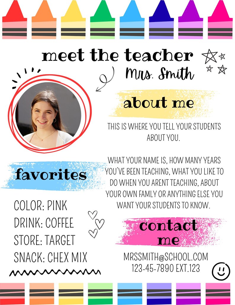 Meet the Teacher | Digital Download | Teacher Introduction | Instant ...